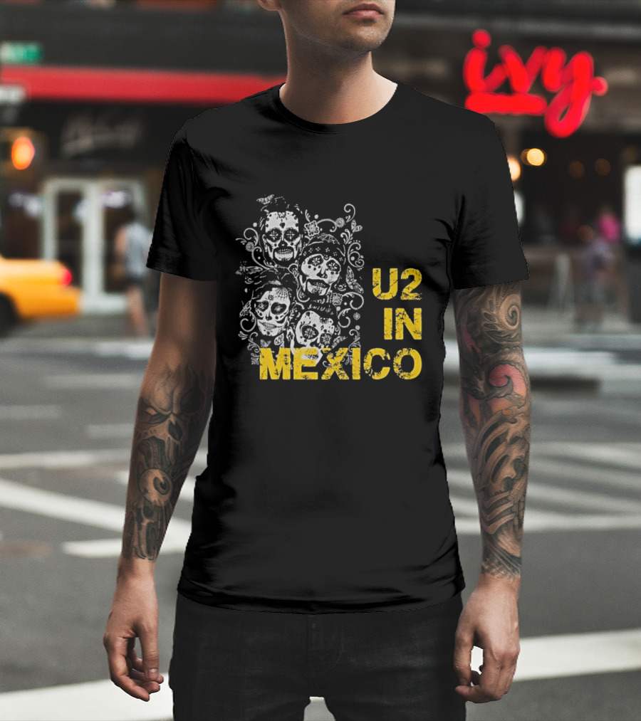 U2 In Mexico Day Of The Dead Skeleton T-Shirt