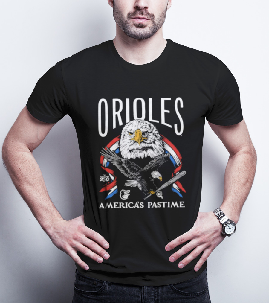 Orioles America's Pastime Bald Eagle Celebration 250th Anniversary T-Shirt