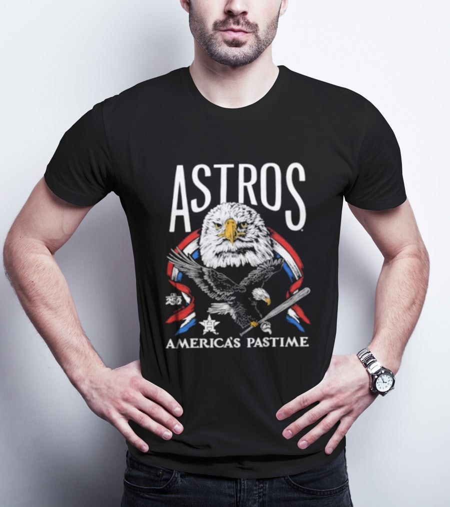 Houston Astros America's Pastime 250th Celebration Bald Eagle T-Shirt