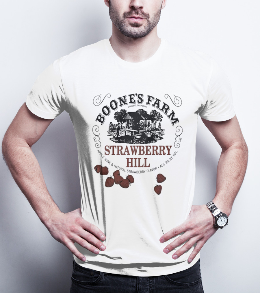 Boone's Farm Strawberry Hill Apple Wine Natural Strawberry Flavor Alc 9% By Vol T-Shirt