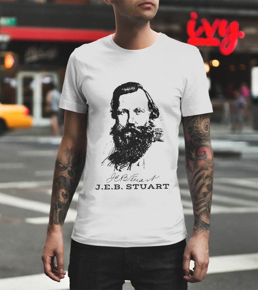 General J.E.B. Stuart Portrait Signature T-Shirt