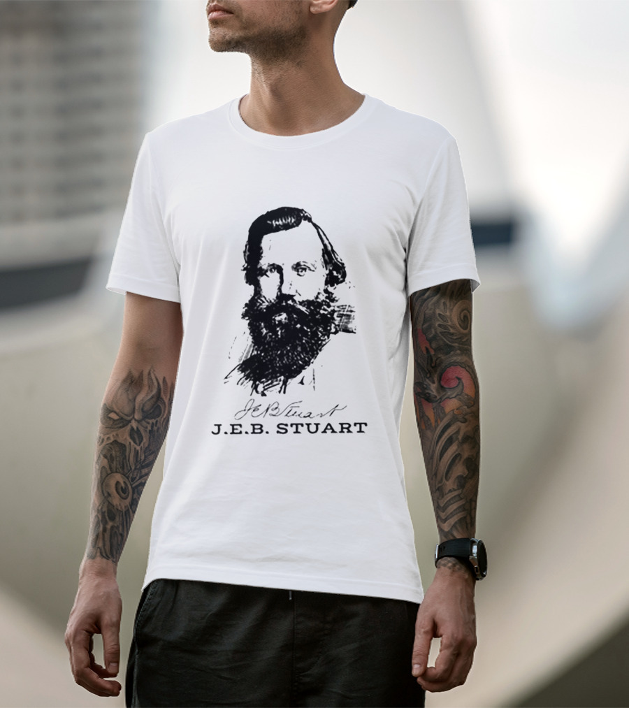 General J.E.B. Stuart Portrait Signature T-Shirt