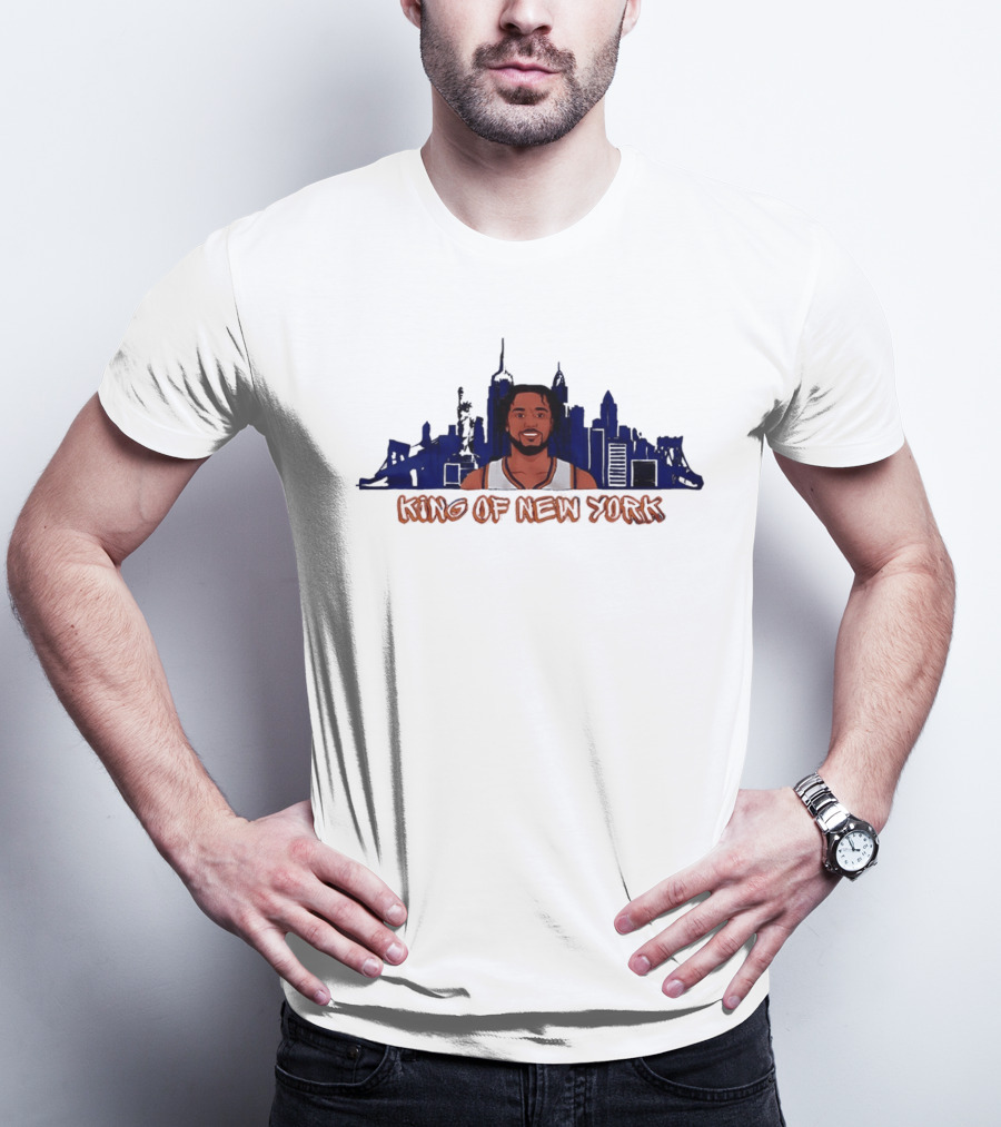 Jalen Brunson King Of New York Knicks Skyline NBA T-Shirt