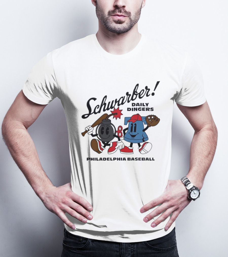Schwarber Daily Dingers Philadelphia Baseball T-Shirt