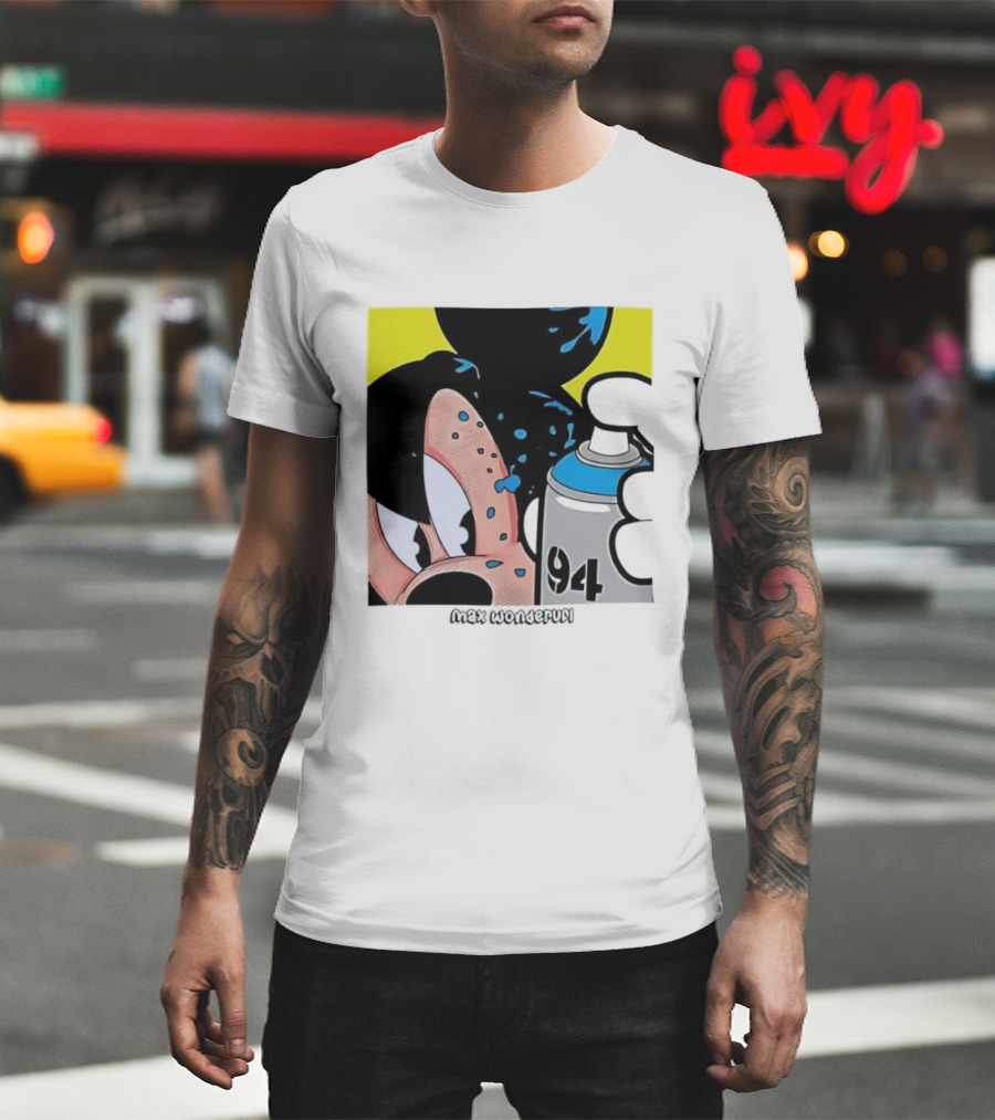 Mickey Mouse Disney Wonderful 84 Spray Paint T-Shirt