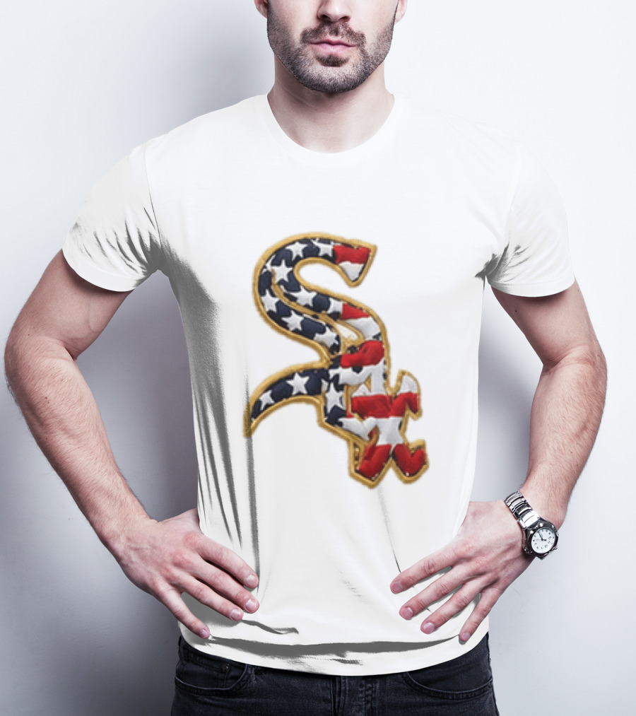 America 250th Anniversary White Sox Hat Patriotic Stars And Stripes T-Shirt