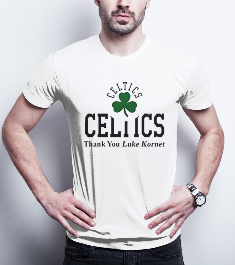 Boston Celtics Thank You Luke Kornet Shamrock T-Shirt