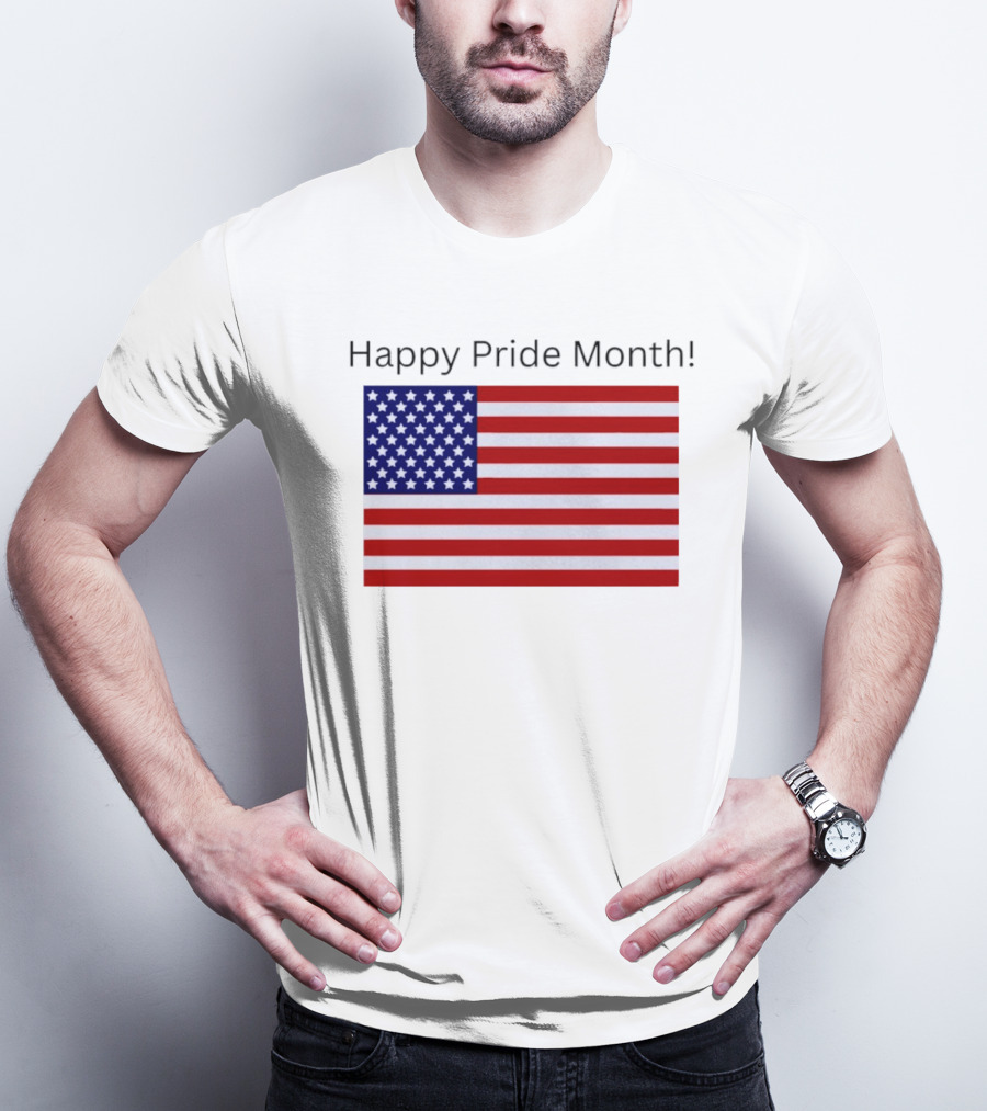 Happy Pride Month USA Flag Celebration T-Shirt
