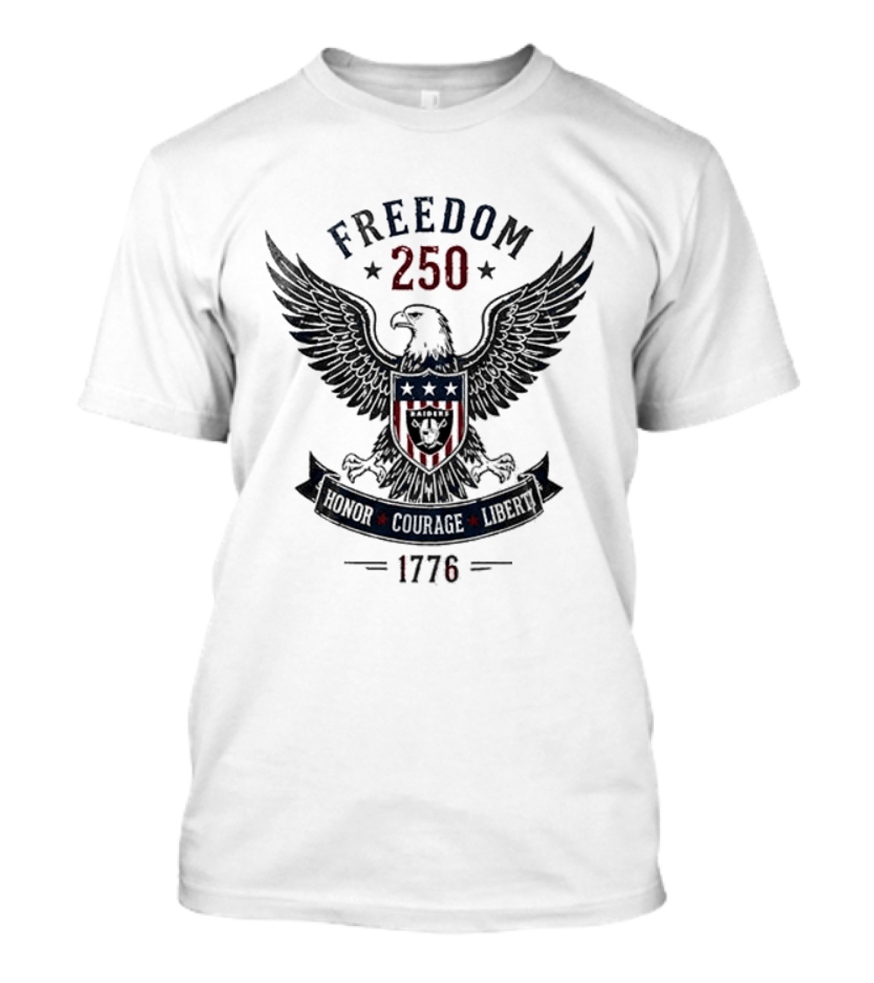 Freedom 250 Honor Courage 1776 Eagle T-Shirt