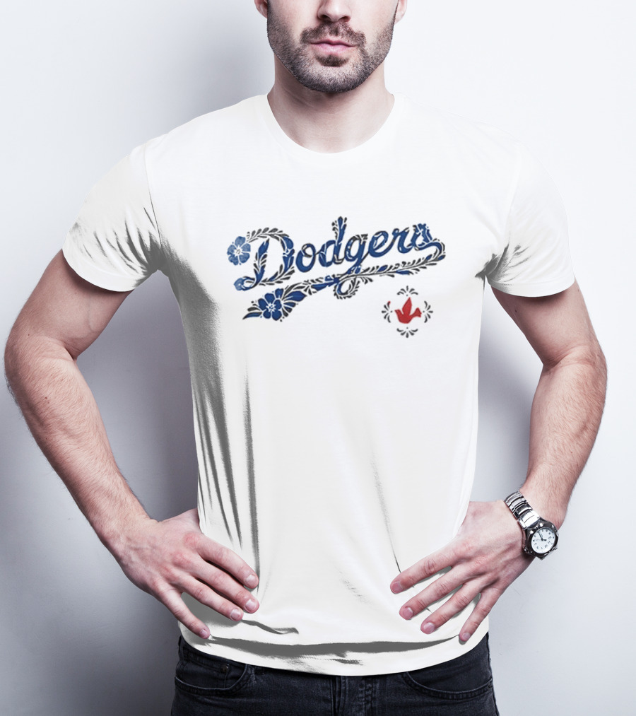 Los Angeles Dodgers Floral Mexican Heritage T-Shirt