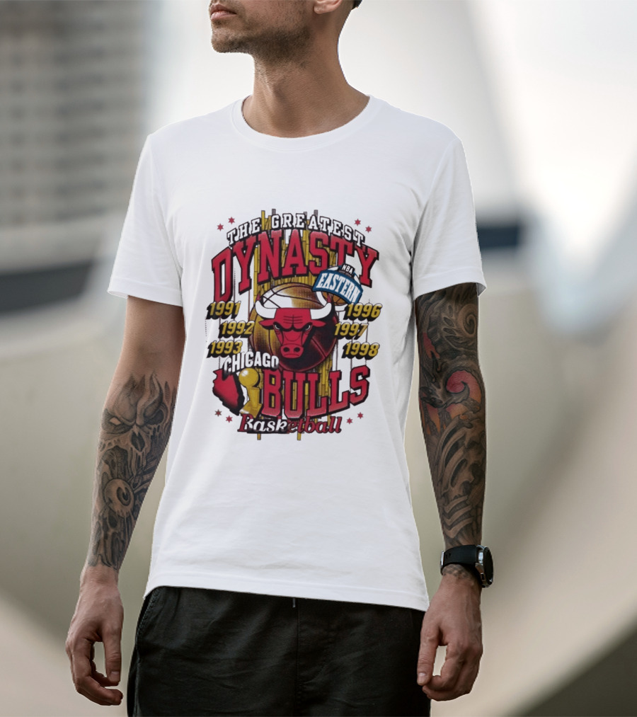 The Greatest Dynasty Chicago Bulls Basketball 1991 1998 NBA Eastern Champs T-Shirt