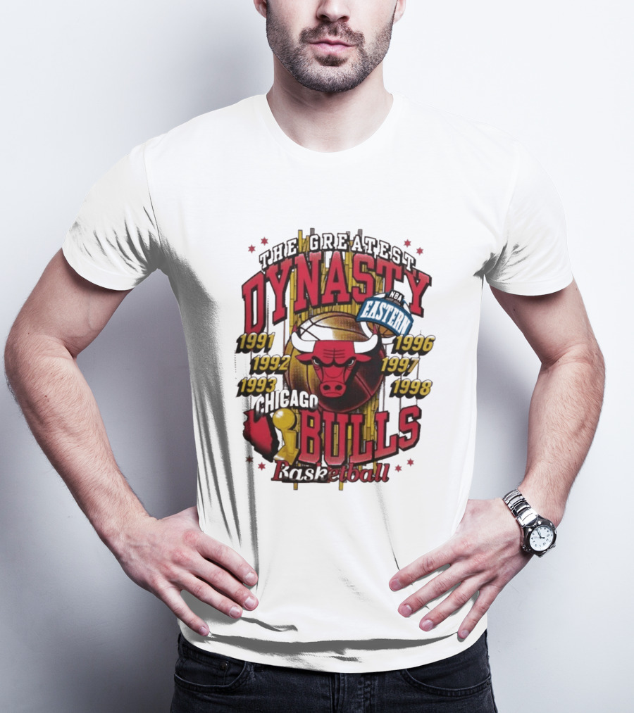 The Greatest Dynasty Chicago Bulls Basketball 1991 1998 NBA Eastern Champs T-Shirt