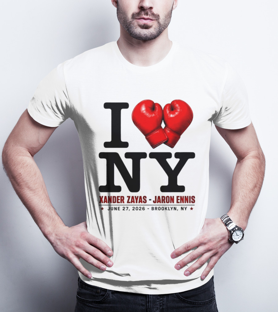 I Love NY Boxing Xander Zayas Jaron Ennis June 27 2026 Brooklyn NY T-Shirt