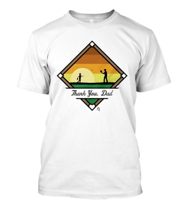 Thank You Dad Baseball Sunset Silhouette 2026 T-Shirt