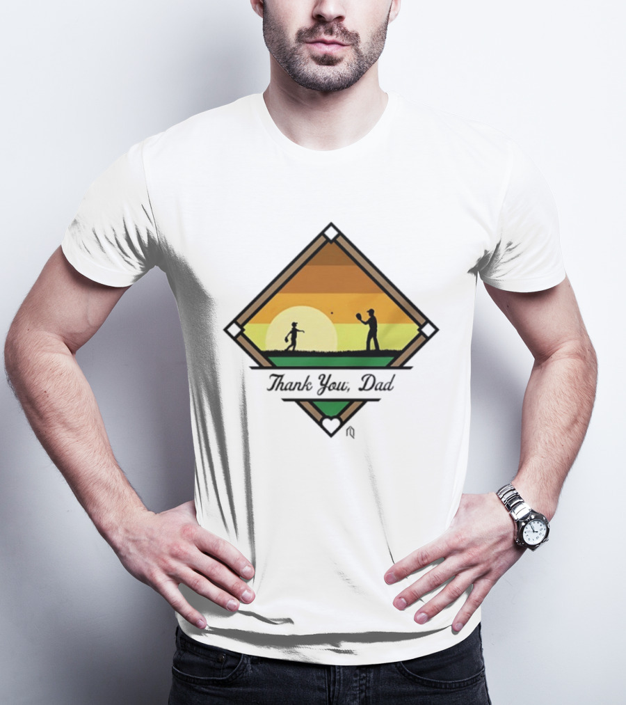 Thank You Dad Baseball Sunset Silhouette 2026 T-Shirt