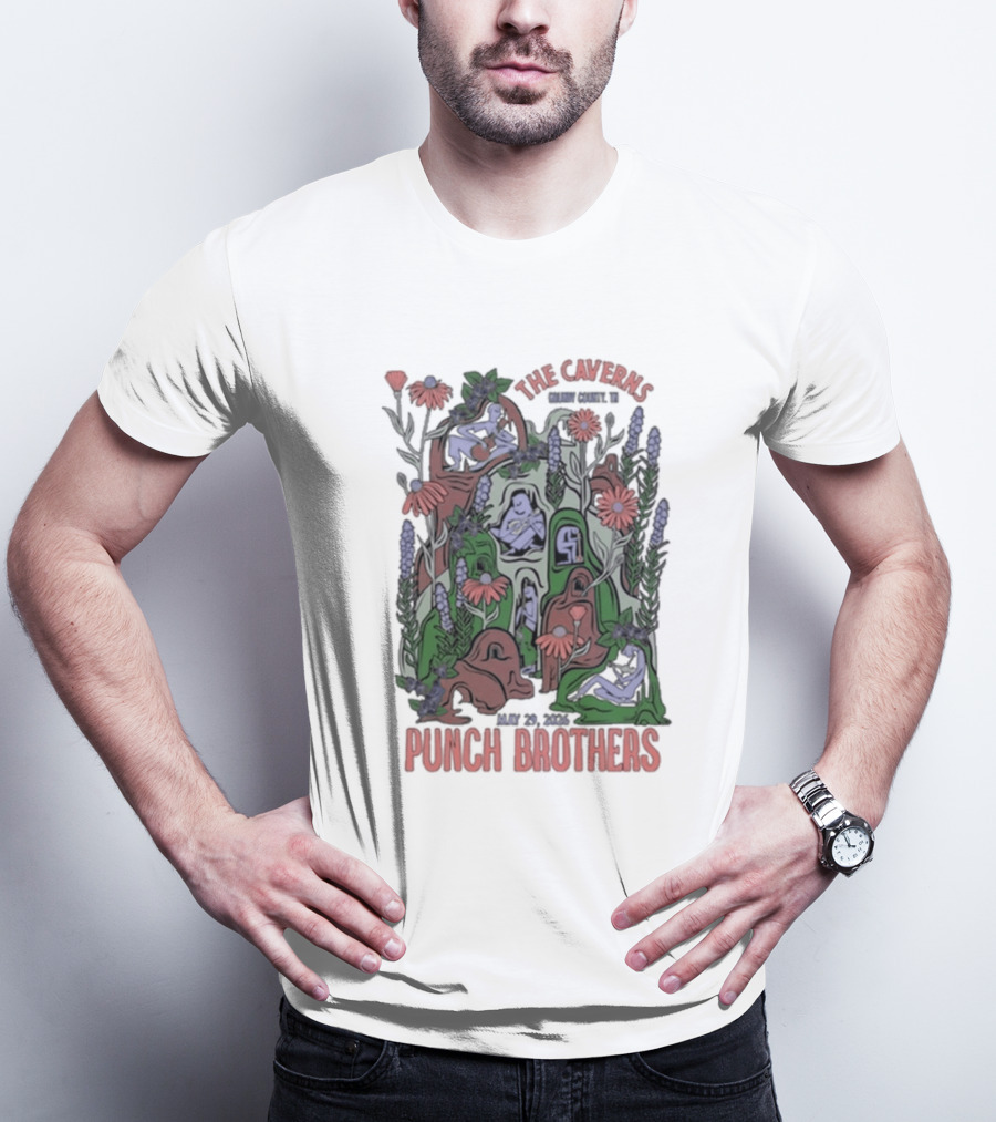 Punch Brothers Live Concert The Caverns Pelham TN 05.29.2026 T-Shirt