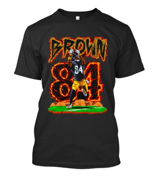 Brown 84 Steelers Wide Receiver Pittsburgh Antonio T-Shirt