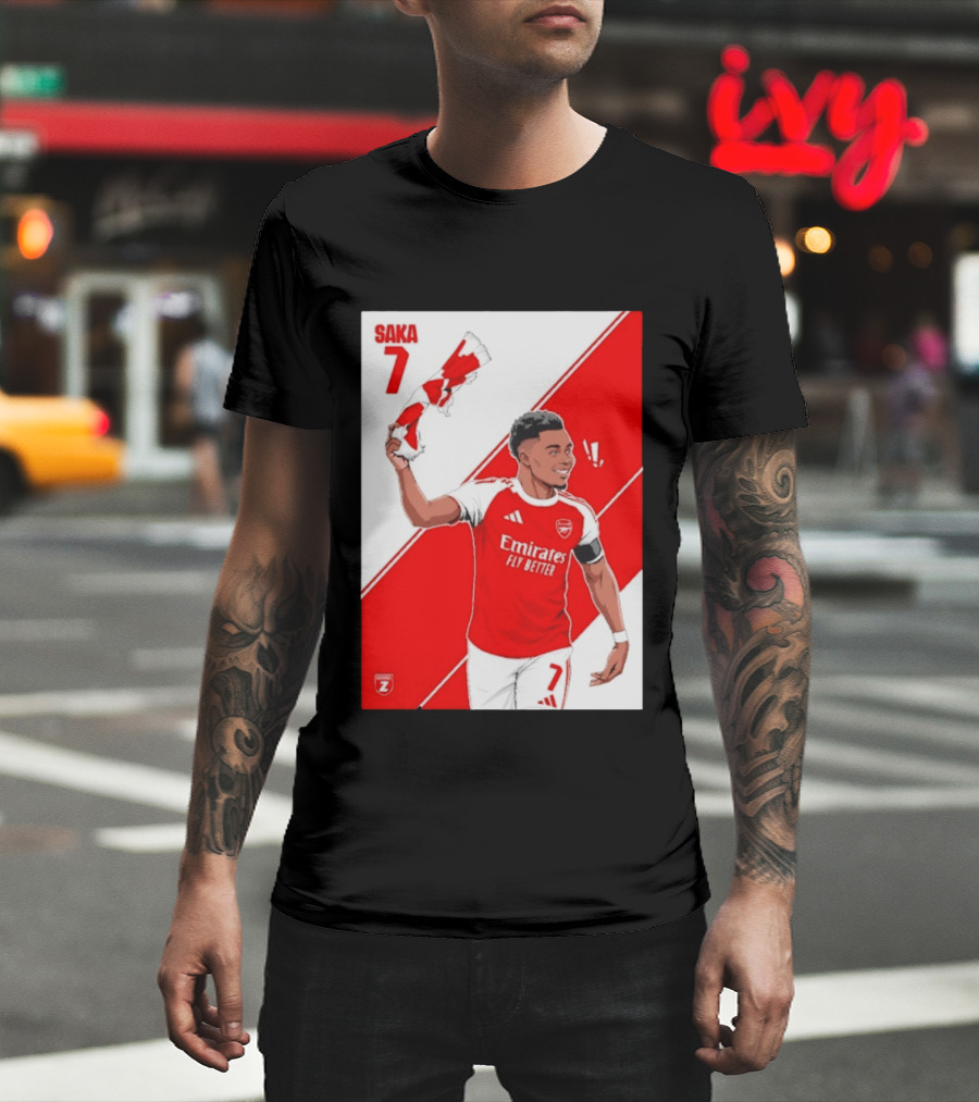 Arsenal F.C. Bukayo Saka 7 Starboy Emirates Fly Better T-Shirt