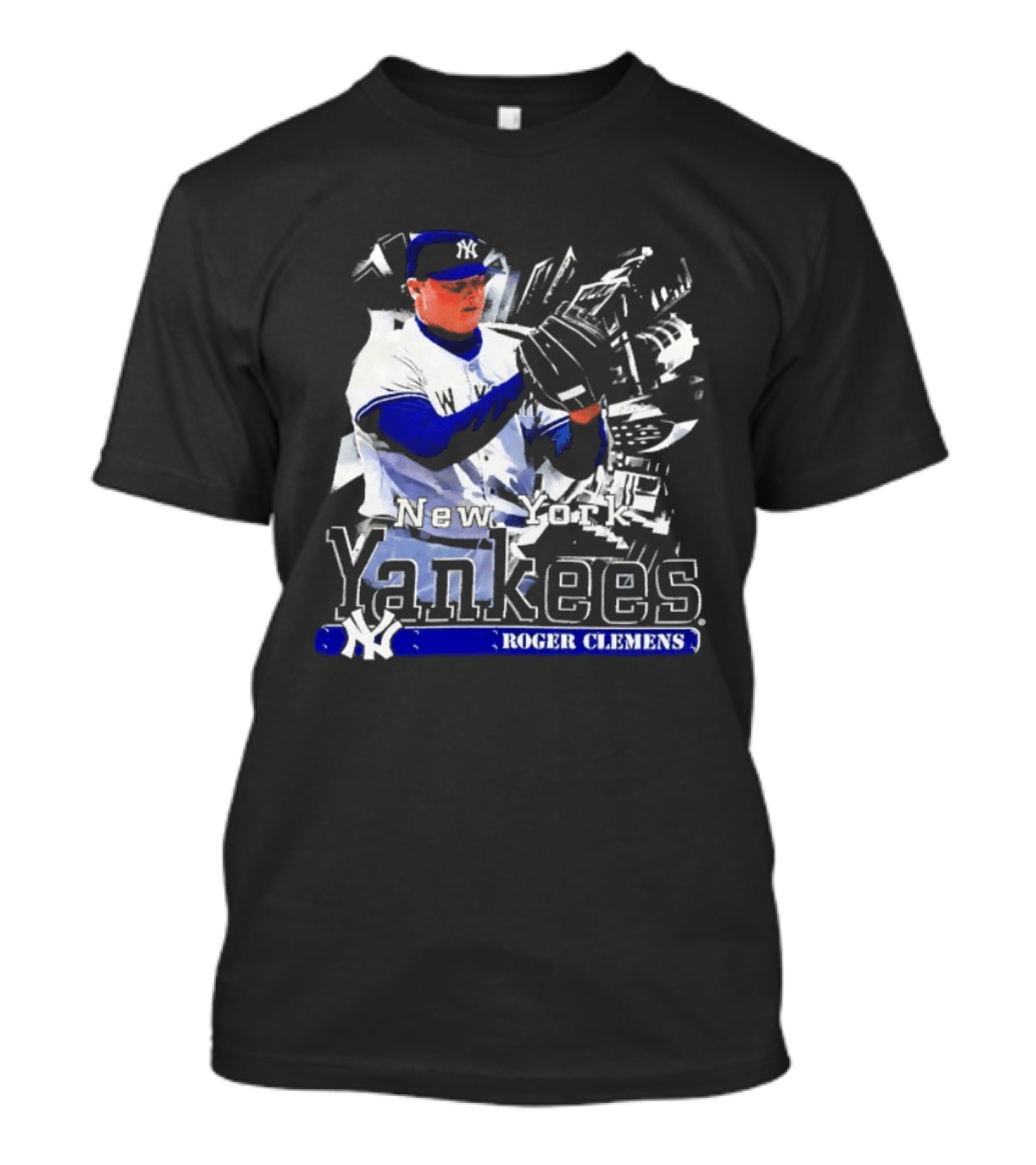 Yankees Roger Clemens Pitcher Artwork Classic Baseball T-Shirt