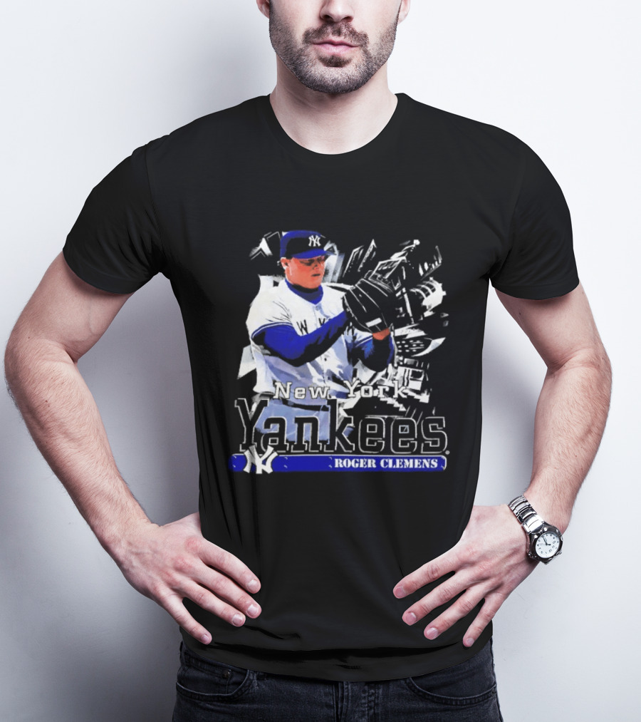 Yankees Roger Clemens Pitcher Artwork Classic Baseball T-Shirt