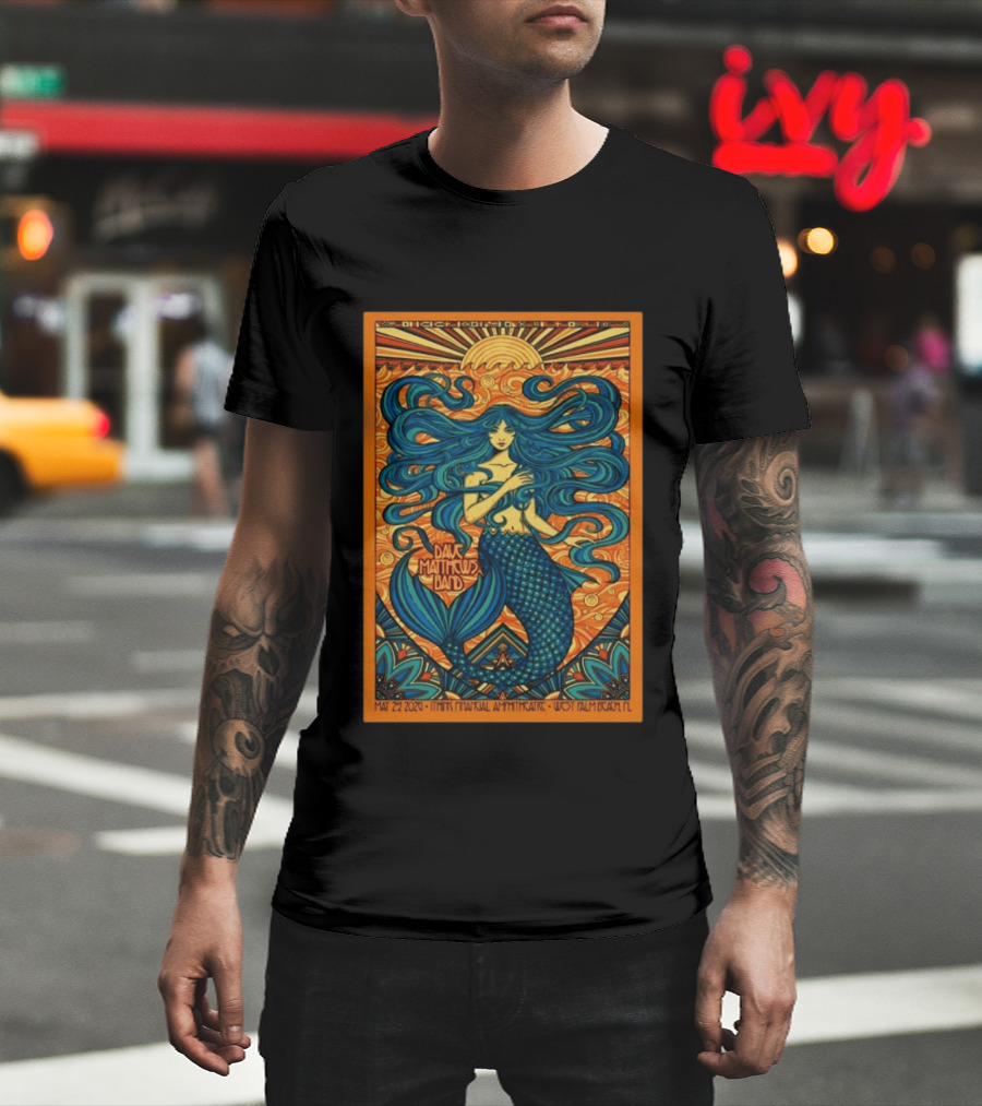 Dave Matthews Band May 29 2026 ITHINK Financial Amphitheatre West Palm Beach FL Mermaid T-Shirt