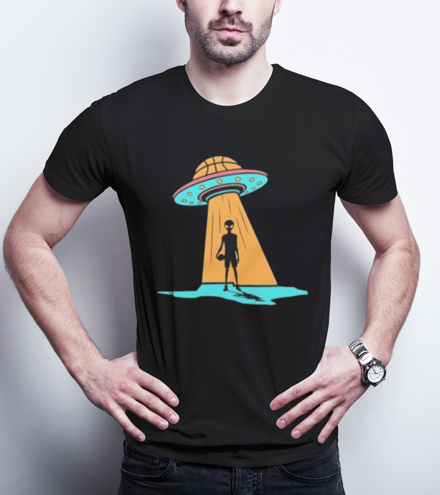 San Antonio Spurs Fiesta Alien Basketball UFO Landing T-Shirt