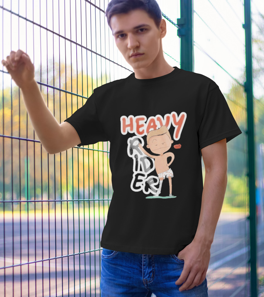 Srinivas Ganesh Heavy Rider Cartoon Character Comical Pose T-Shirt