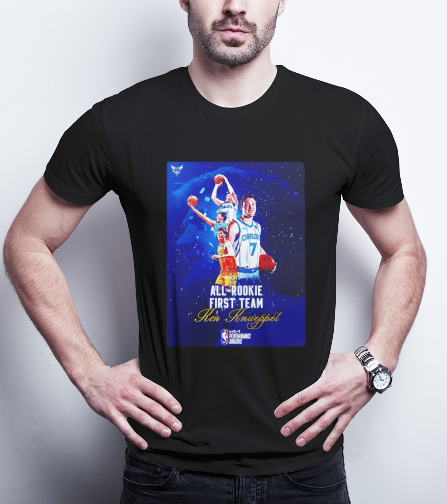 Kon Knueppel Charlotte Hornets All Rookie First Team NBA Performance Awards T-Shirt