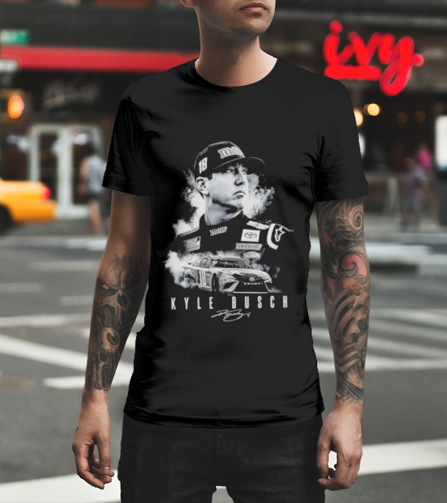 Kyle Busch 1985 2026 Forever Rowdy Racing Champion T-Shirt