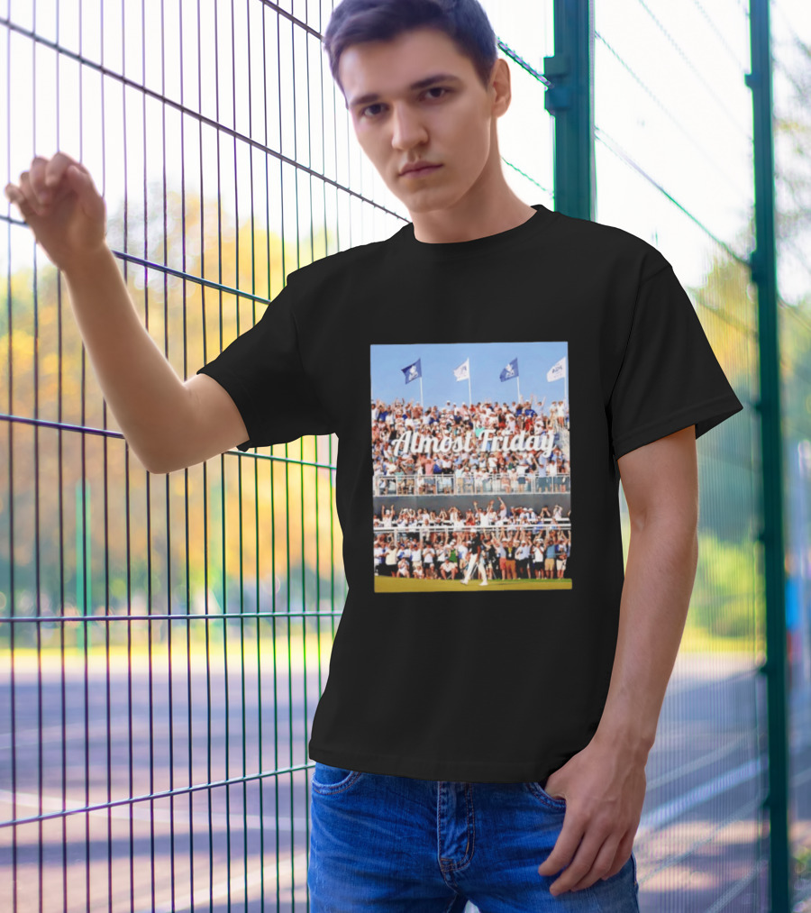 Almost Friday Aaron Rai Sinks 68 Foot Birdie Putt Crowd Celebration T-Shirt