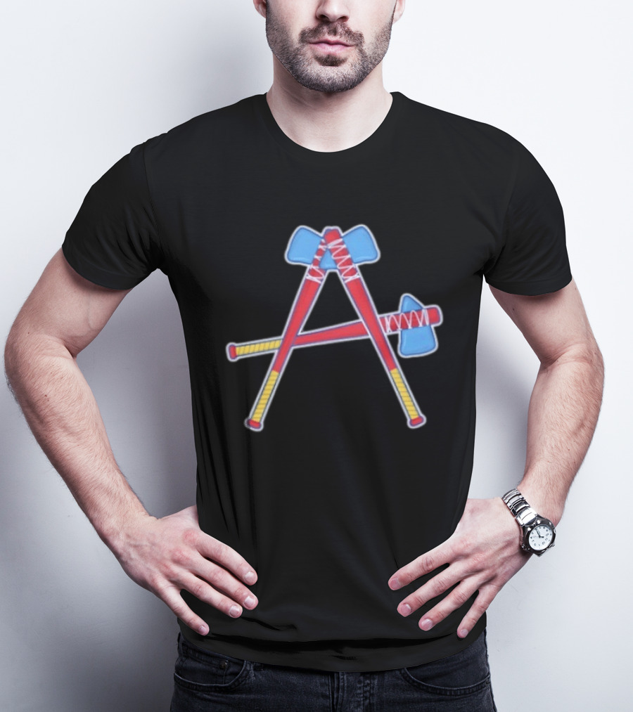 Atlanta Braves Tomahawk A Baseball T-Shirt