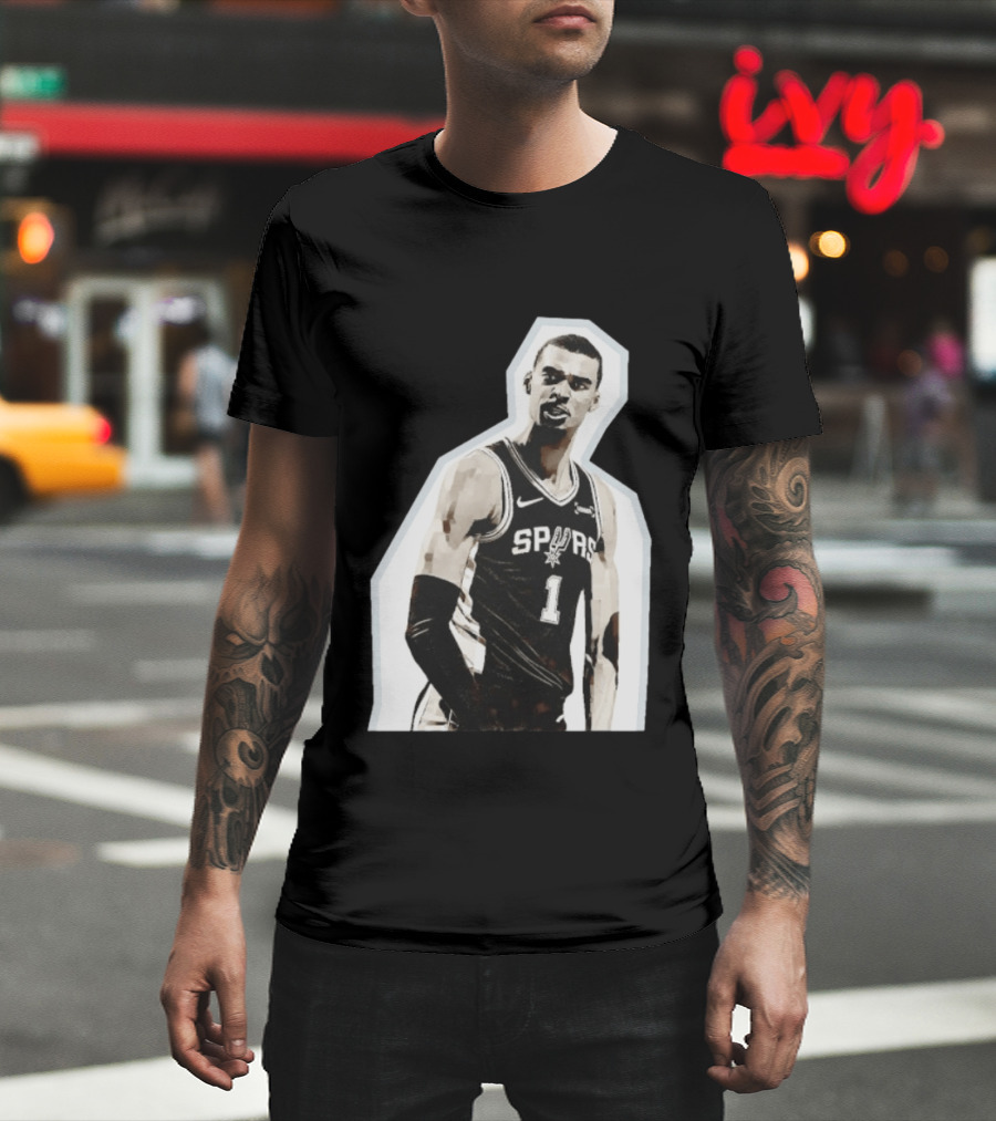 Victor Wembanyama Spurs Number 1 Basketball Jersey T-Shirt