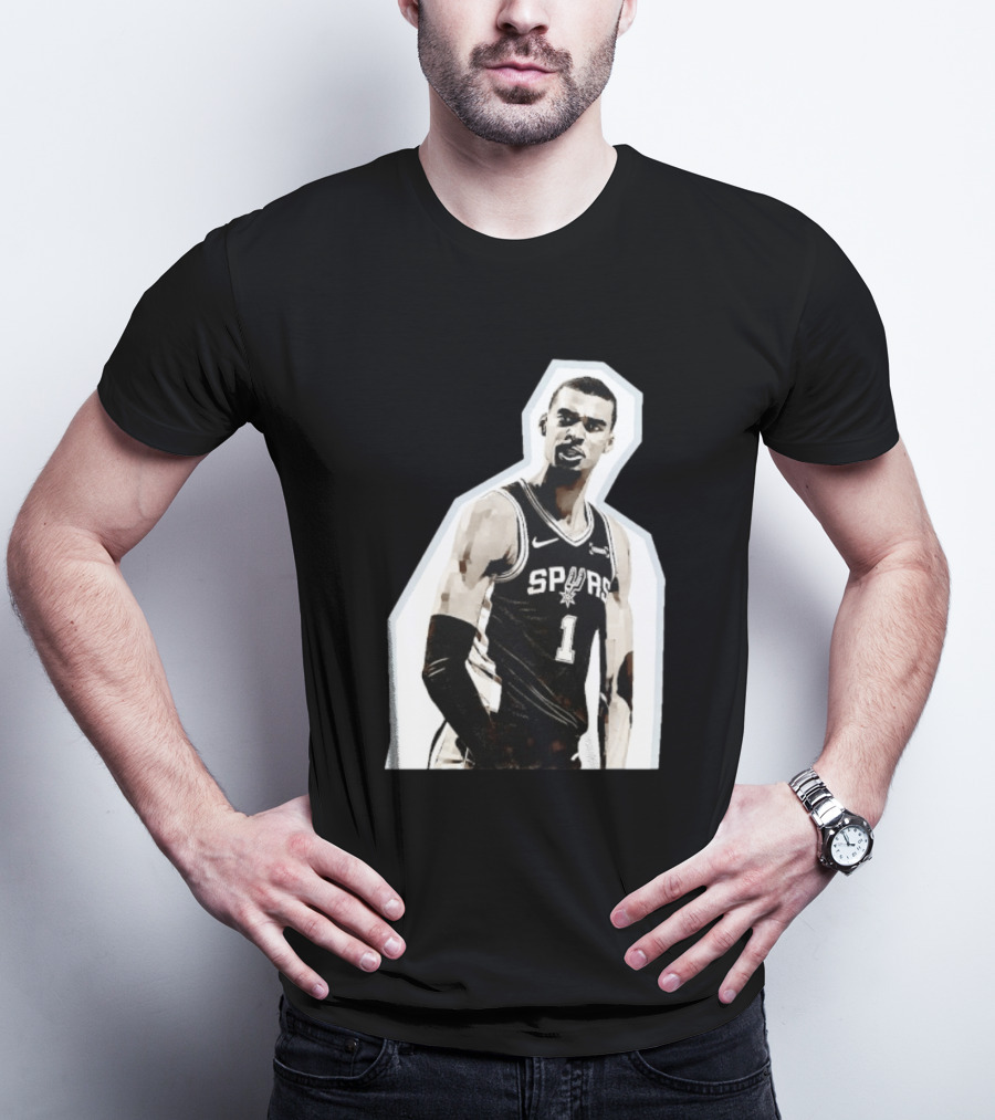 Victor Wembanyama Spurs Number 1 Basketball Jersey T-Shirt