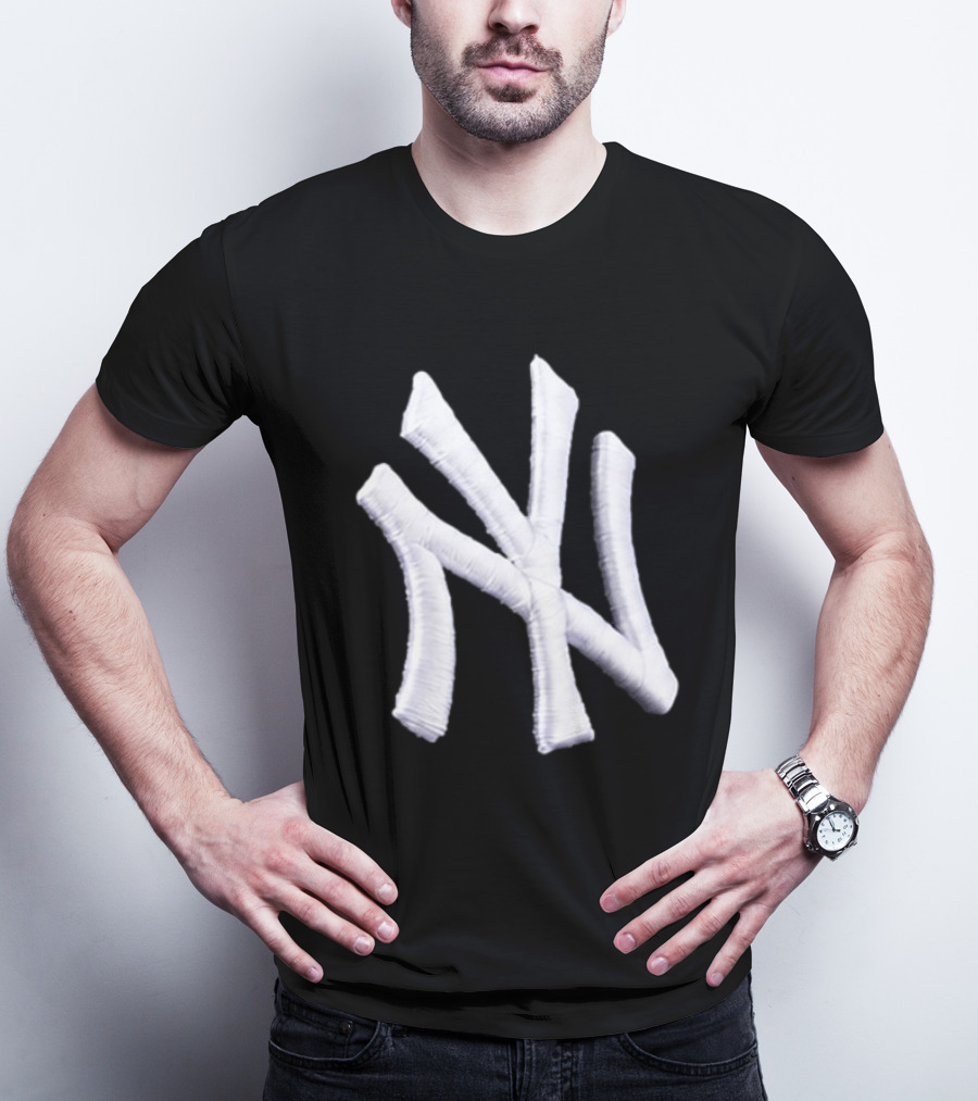 Yankees Inflated Stitch Logo Hat T-Shirt
