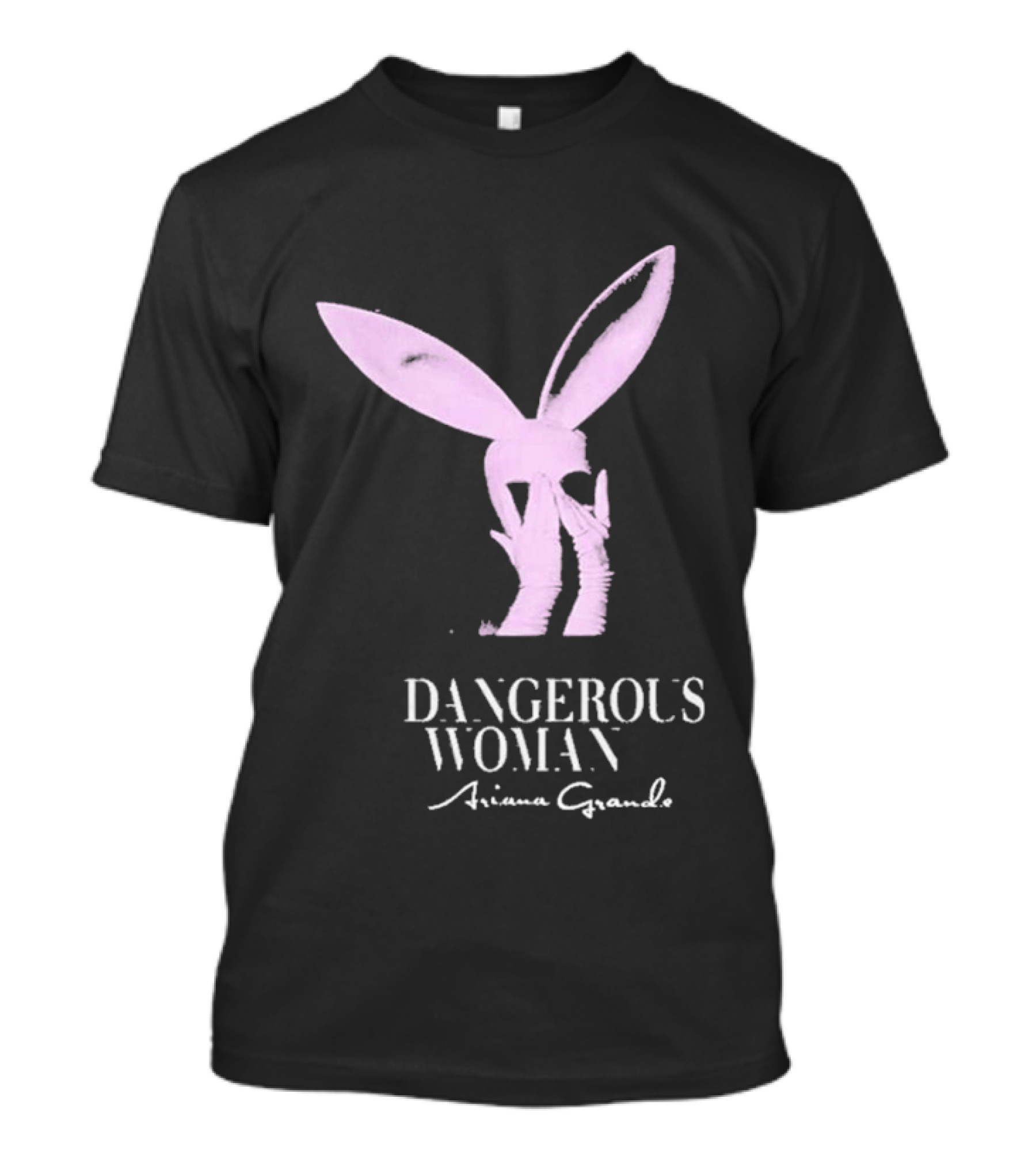 Ariana Grande Dangerous Woman Pink Bunny Ears T-Shirt