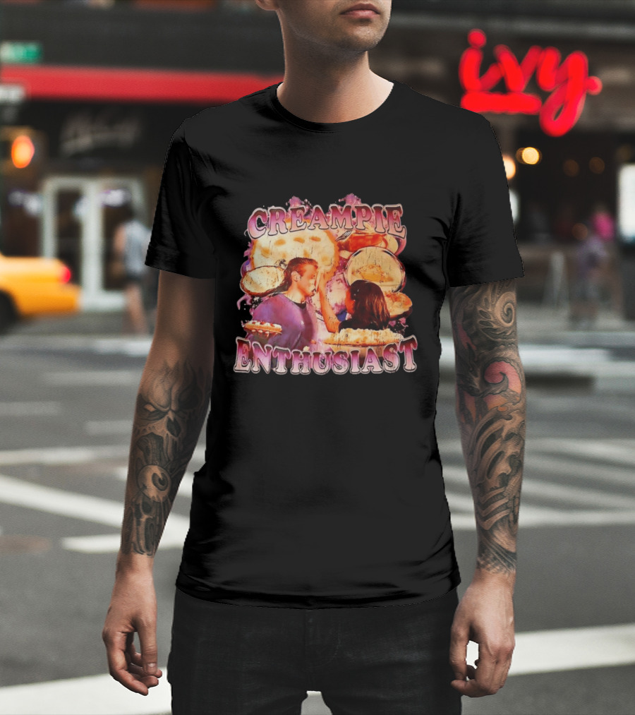 Creampie Enthusiast Dessert Fun Party Humor T-Shirt