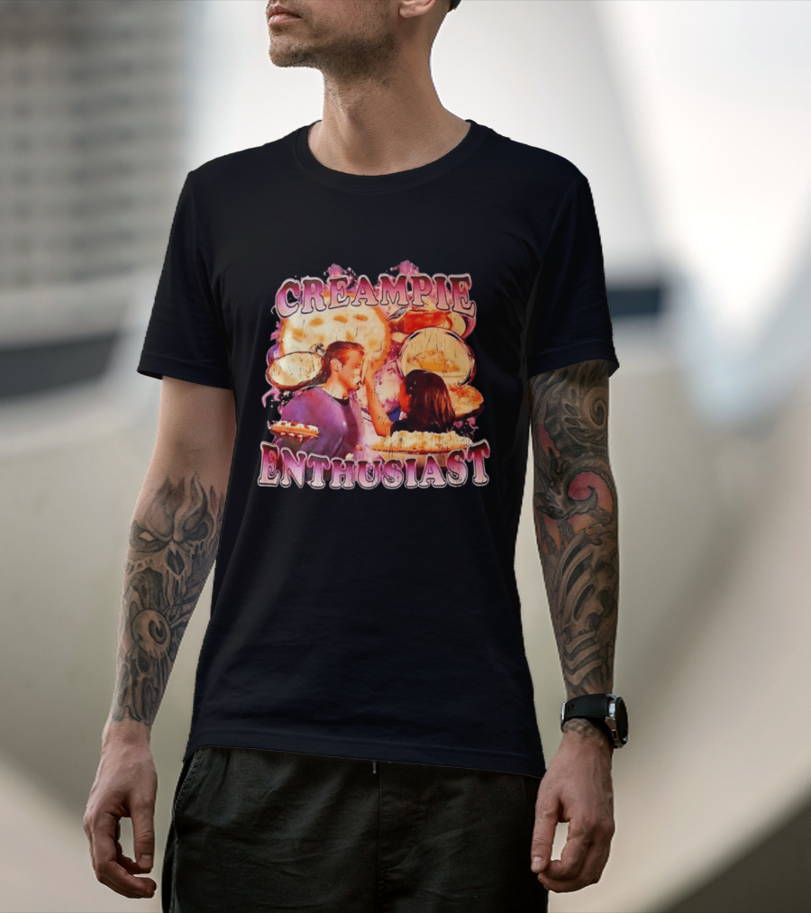 Creampie Enthusiast Dessert Fun Party Humor T-Shirt