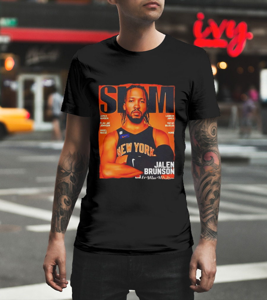 Slam Magazine New York Jalen Brunson Basketball T-Shirt