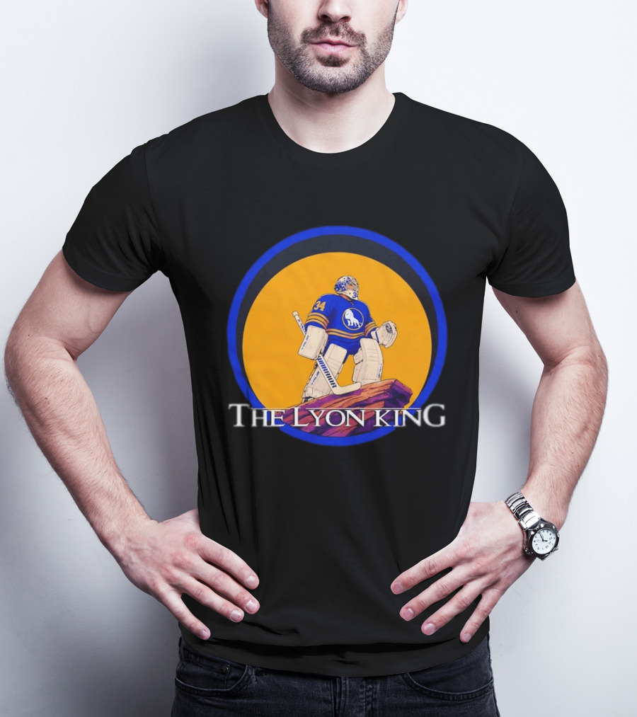 The Lyon King Buffalo Sabres Hockey Goalie 34 Lion Keeper T-Shirt