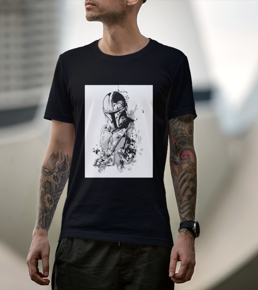 Star Wars The Mandalorian Din Djarin Bounty Hunter Beskar Armor Series T-Shirt