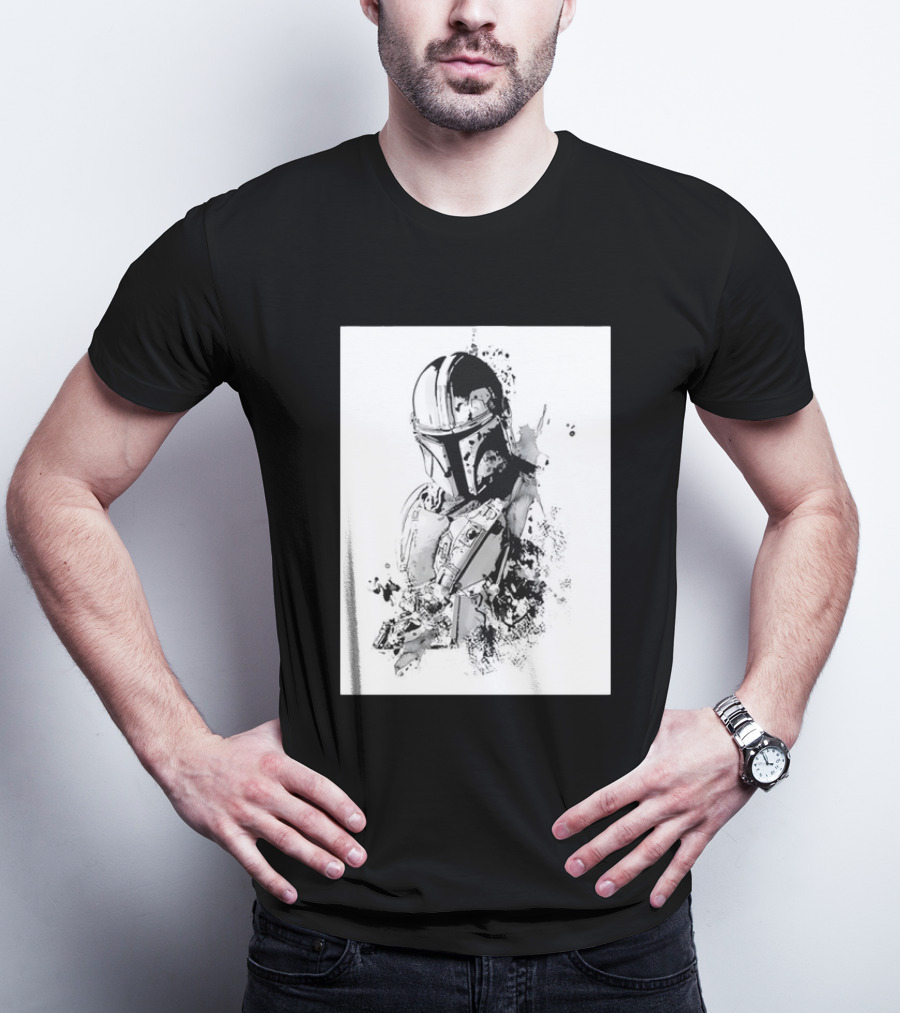 Star Wars The Mandalorian Din Djarin Bounty Hunter Beskar Armor Series T-Shirt