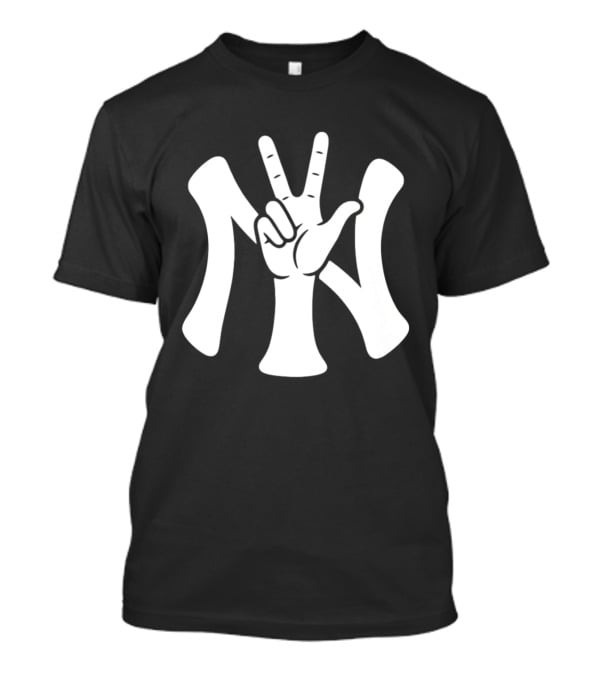 New York Yankees MLB Street Peace Hand Symbol 2026 T-Shirt