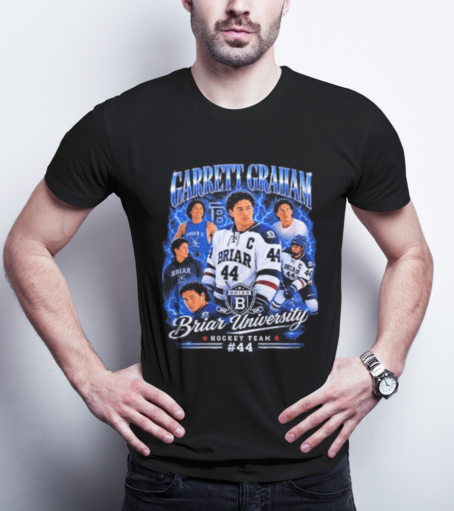 Briar University Garrett Graham 44 Hockey Team Electric Blue T-Shirt