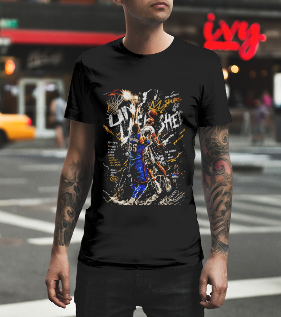 San Antonio Spurs Vs OKC Thunder The Future Is Now Basketball Matchup Live Let Em Know T-Shirt