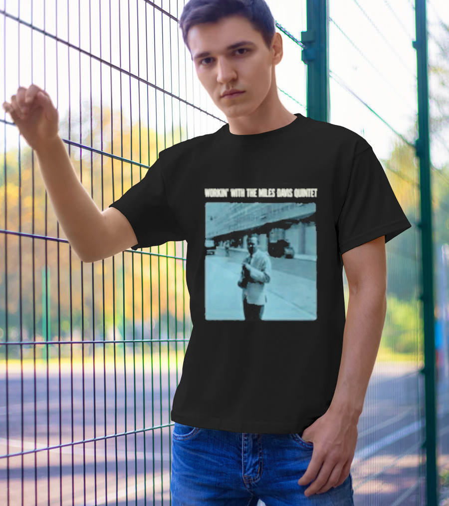Workin' Miles Davis Quintet Blue Album Cover Streetscape T-Shirt