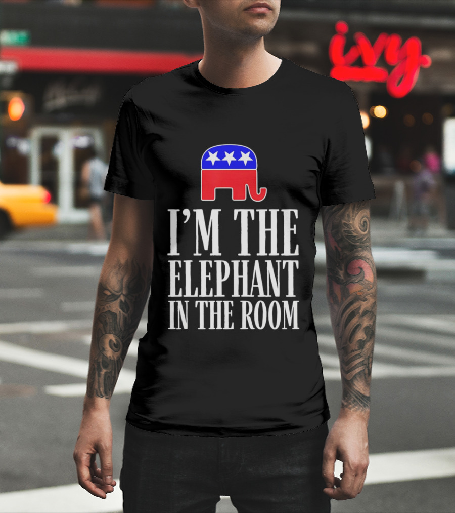 I'm The Elephant In The Room Republican Party Symbol Stars T-Shirt