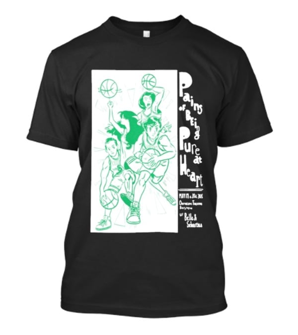 Pains Of Being Pure At Heart Boston May 19 Paradise Touring Company With Helki Silkscreen Basketball T-Shirt