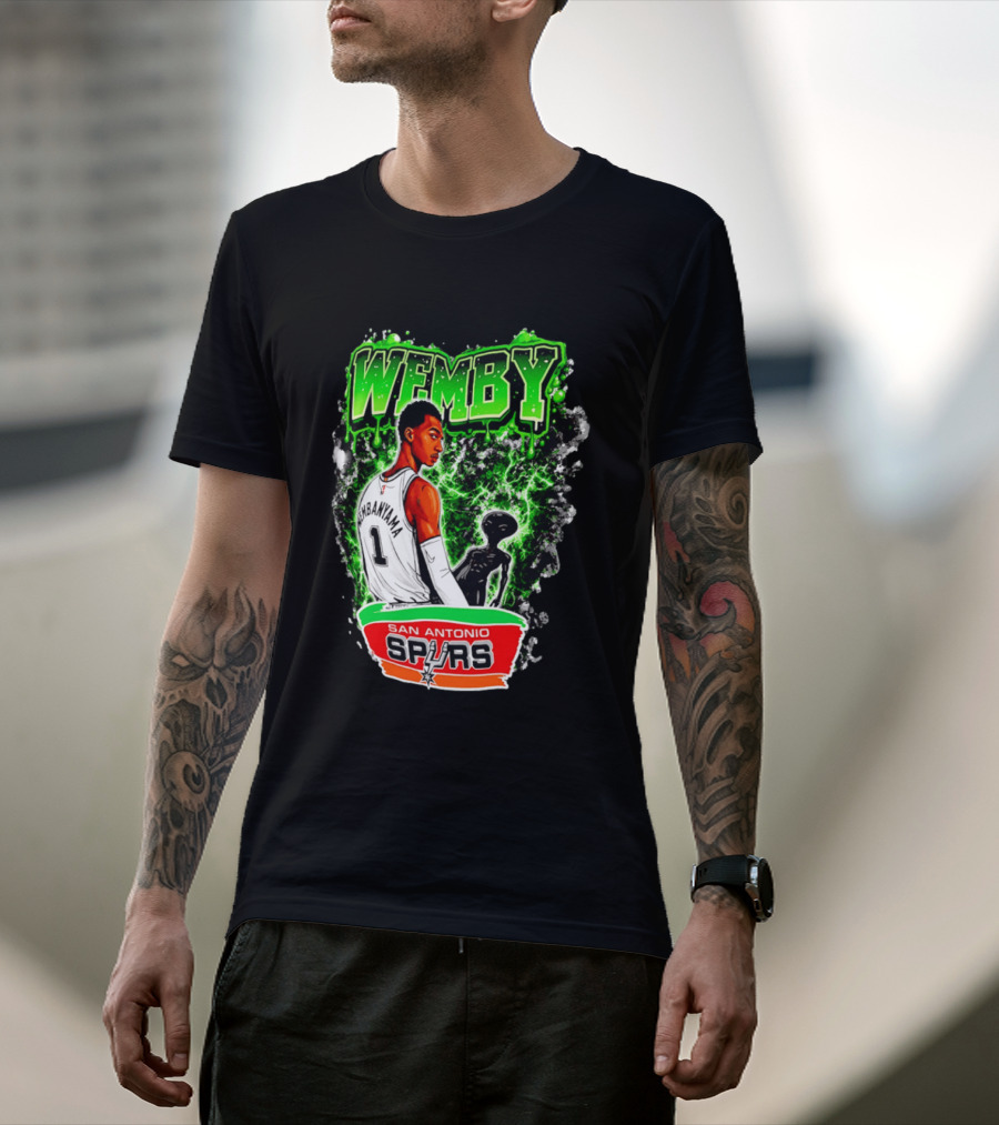 Wemby Victor Wembanyama San Antonio Spurs Alien T-Shirt