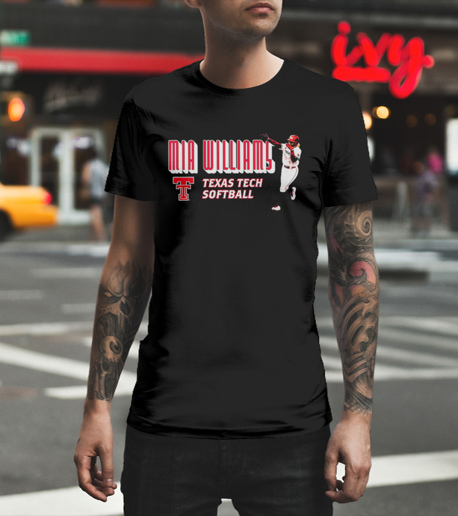 Mia Williams Texas Tech Softball Player Red Raiders T T-Shirt