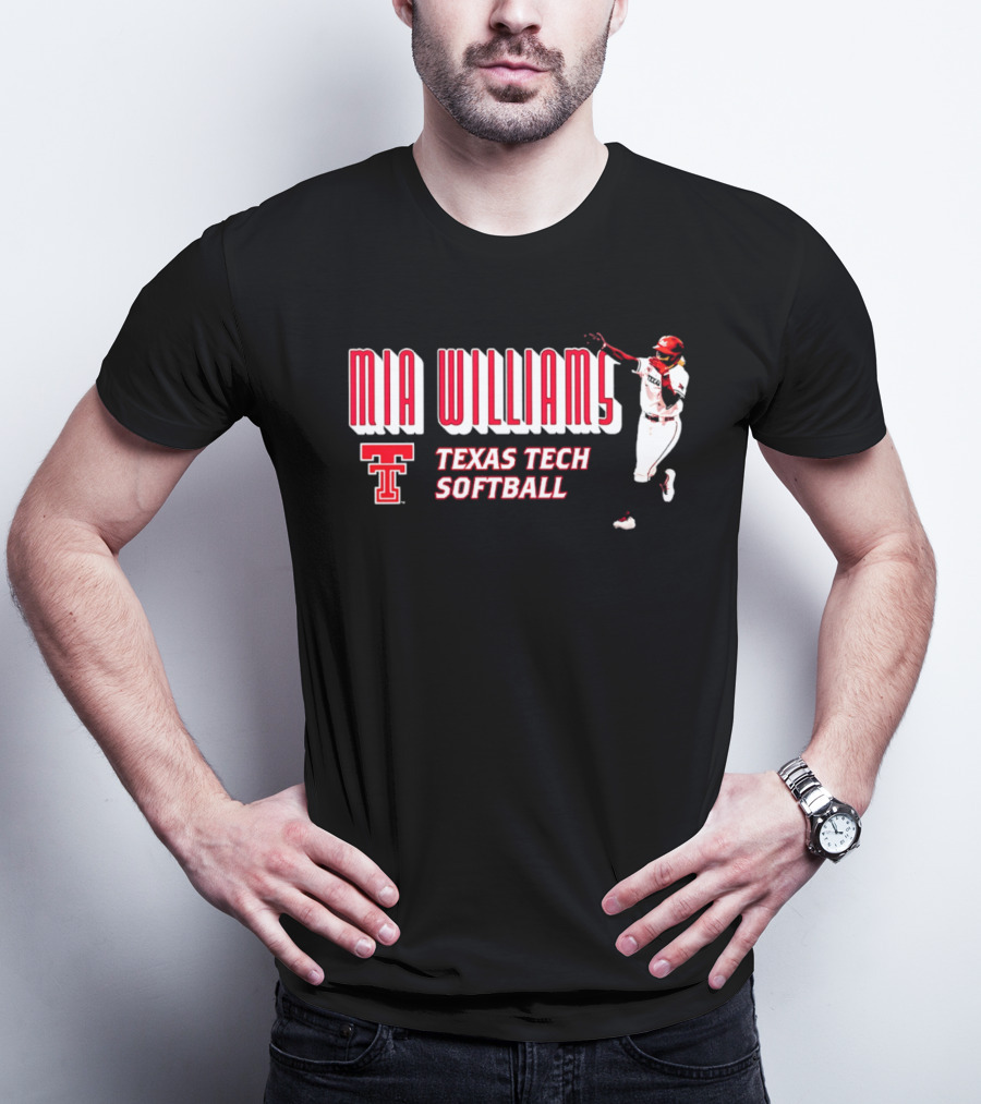 Mia Williams Texas Tech Softball Player Red Raiders T T-Shirt
